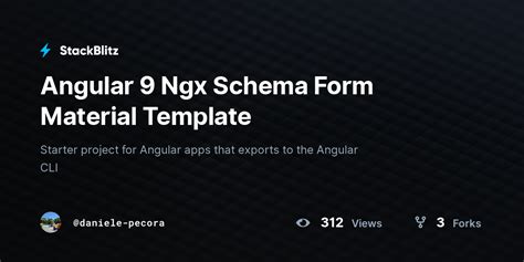 angular 9 ngx schema form material template stackblitz
