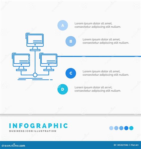 Database Distributed Connection Network Computer Infographics Template For Website And