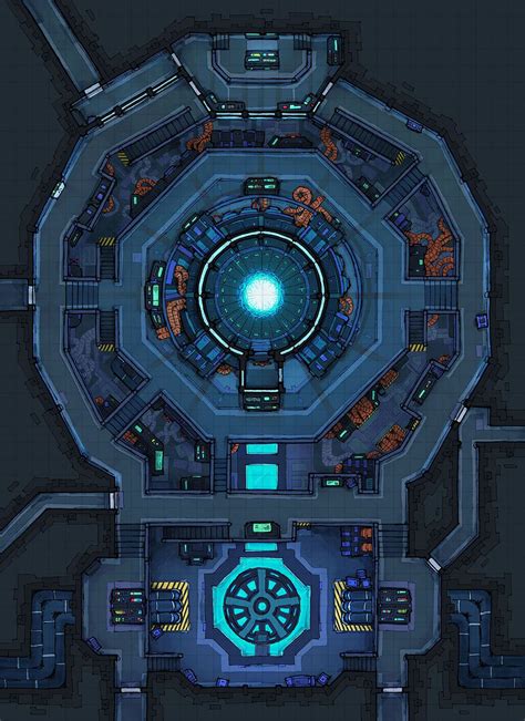 The Power Core Battle Map 2 Minute Tabletop In 2025 Dnd World Map