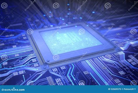 Microchip Stock Illustration Illustration Of System
