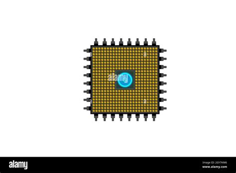 Abstract CPU Chip Isolated On White Background Stock Photo Alamy