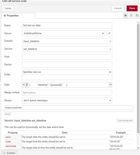 Inserting Date Time Into Helper Node Red Home Assistant Community