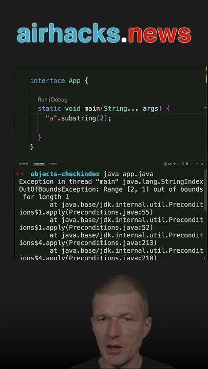 Objectscheckindex And Indexoutofboundsexception Java Shorts Coding