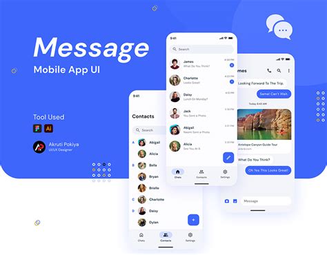 Message App Ui Kit On Behance