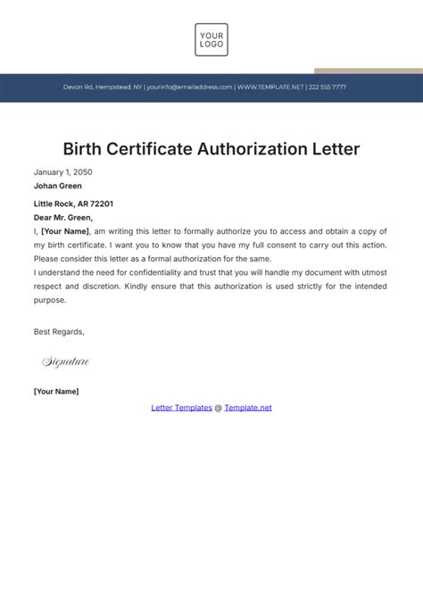 Authorization Letter Sample Free Download