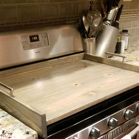 Make A Diy Wooden Stove Top Cover And Add More Counter Space To Your