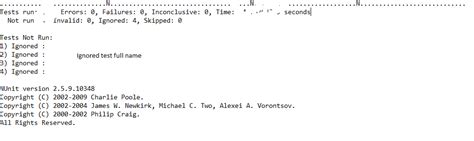 how to write line the passed unit tests name on output windows · issue 436 · nunit nunit3 vs