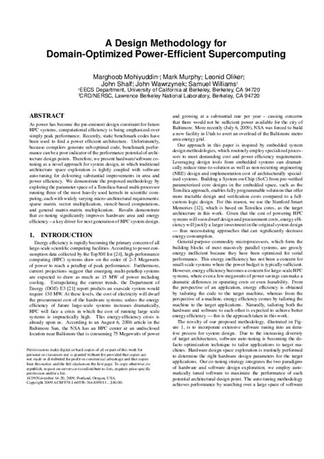 pdf a design methodology for domain optimized power efficient