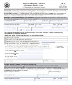 New I 9 Form 2023 Printable 1 9 Form USCIS Forms 2023