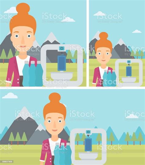 3 D 프린터 벡터 일러스트 레이 션을 가진 여자 3차원 인쇄에 대한 스톡 벡터 아트 및 기타 이미지 3차원 인쇄 재활용 기호 3차원 형태 Istock