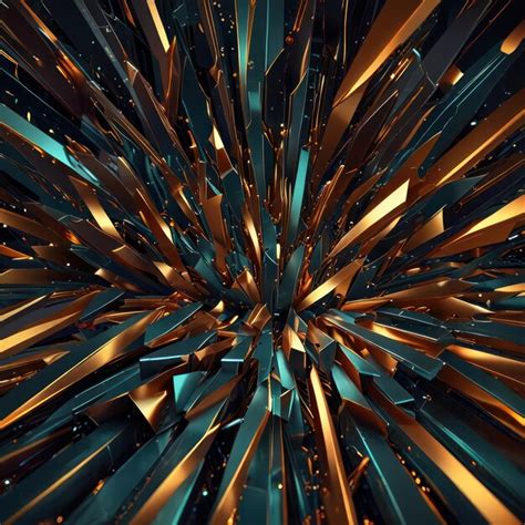 Generate A Futuristic Abstract Background With Interlocking Geometric Shapes In Metallic Colors