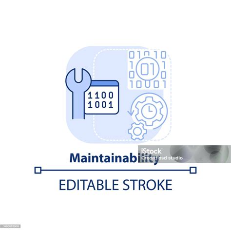Maintainability Light Blue Concept Icon Stock Illustration Download
