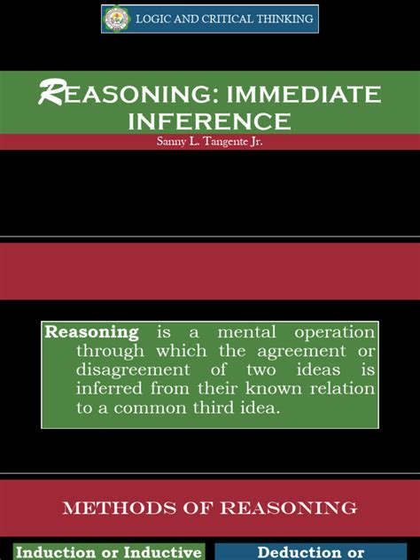 Reasoning Immediate Inference Pdf Proposition Deductive Reasoning