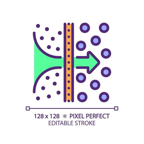 Osmosis Rgb Color Icon Educational Diagram Water Filtration And