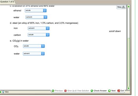 Solved Identify The Solute And Solvent In Each Of The Chegg Com