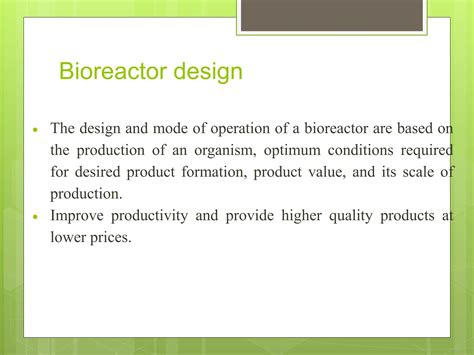 Bioreactors Basic Designing And Typespptx Biotech And Biomedical