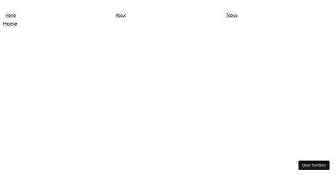 React Router Basic Codesandbox