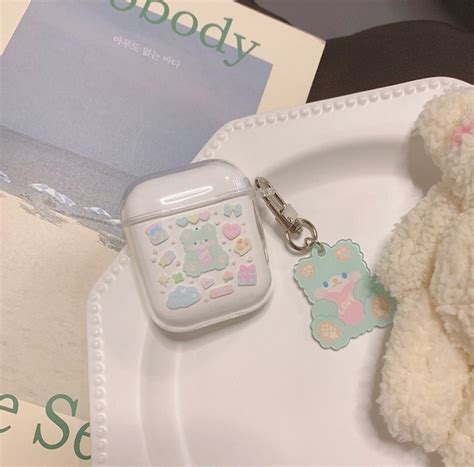 키링 포함 민트 곰돌이 키링 에어팟케이스 에어팟1세대 에어팟2세대 에어팟3세대 에어팟프로 에어팟프로2 우정선물 커플템 커플 기념일 생일선물 에이블리