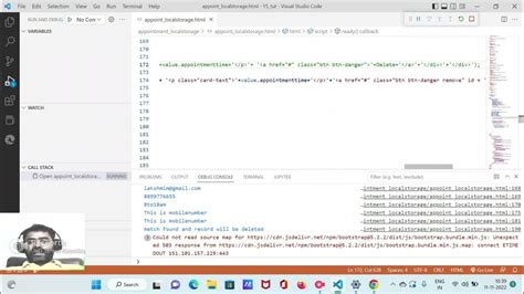 Javascriptlocalstoragebootstrap Design Appointment Appdelete Option Part 2 Youtube