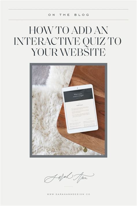 Website Quiz Tutorial How To Add An Interactive Website Quiz To Your Site Quiz Design Quiz