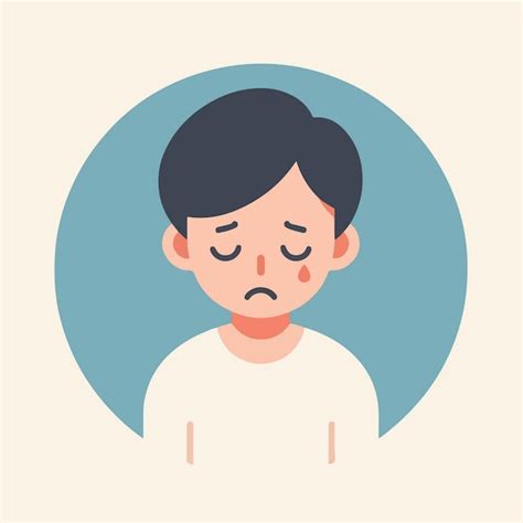 Premium Vector Vector Character Of A Sad Guy