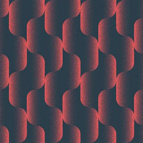 Premium Vector Fashionable Red Wavy Seamless Pattern Trend Vector