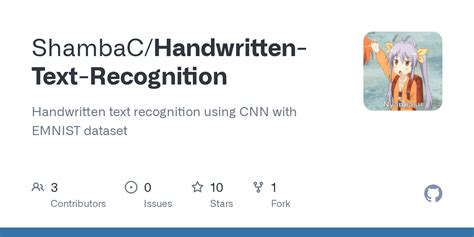 Github Shambac Handwritten Text Recognition Handwritten Text Recognition Using Cnn With