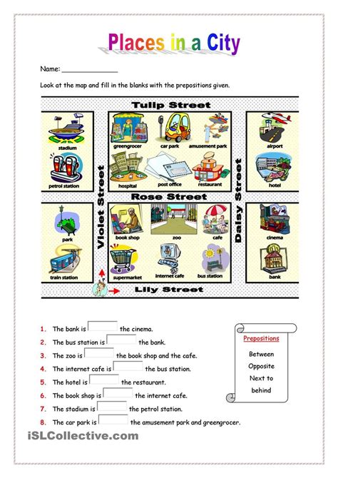 Places Worksheets