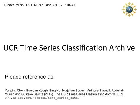 Ppt Ucr Time Series Classification Archive Powerpoint Presentation
