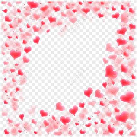 타원형 중공 발렌타인 데이 그라데이션 일러스트 조명 효과 사랑 심장 국경차단분홍 Png 일러스트 무료 다운로드 Lovepik