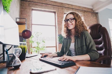 Photo Of Lovely Cheerful Woman Coder Hacker Sitting Armchair