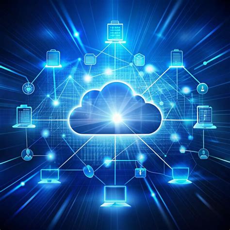 Future Tech Cloud Computing Internet Storage Concept Premium Ai