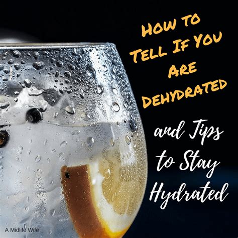 How To Tell If You Are Dehydrated And Tips To Stay Hydrated A Midlife Wife