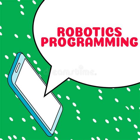 Writing Displaying Text Robotics Programming Concept Meaning Software That Used To Perform