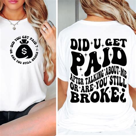 Funny Adult Humor Svg Did You Get Paid Digital Download Etsy
