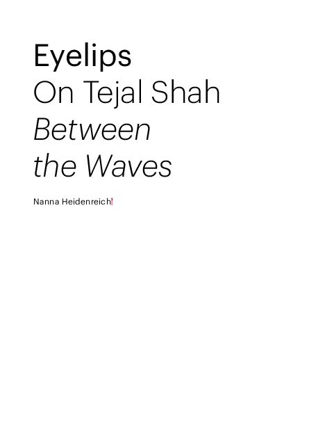 Pdf Eyelips On Tejal Shah Between The Waves