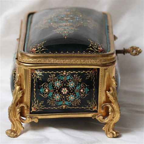 19th Century French Enamel And Ormolu Mounted Jewelry Casket At 1stdibs