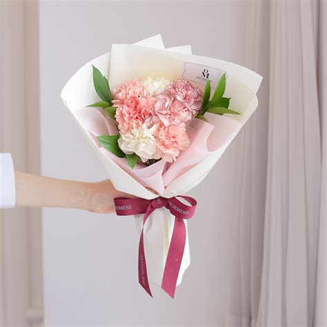 카네이션 꽃다발 핑크 원모먼트