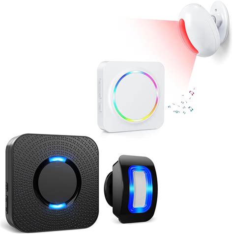 Wireless Motion Sensor Led Light Motion Detector Alarm Chimes Door Sensor With 500