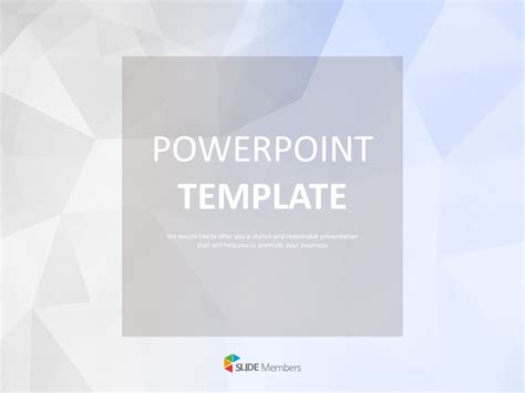 Google Slides Template Free Download Triangle Patterns With Gray Blue Gradation