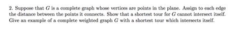 Solved Suppose That G Is A Complete Graph Whose Vertices Chegg