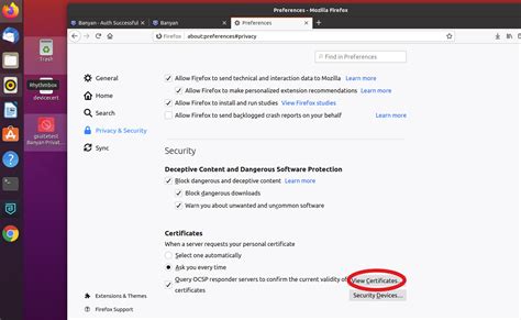 Firefox Certificate Error Linux Banyan Security