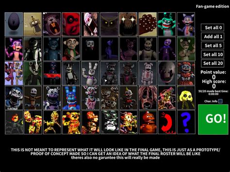 Fnaf Ucn Fan Game Edition Roster By Jackzgaming101 On Deviantart
