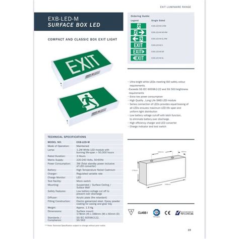 Jual Powercraft Lampu Exit Surface Tempel Power Craft Led Darurat EXB LED Outbow Shopee Indonesia