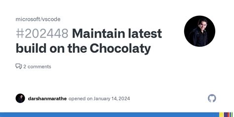 Maintain Latest Build On The Chocolaty Issue Microsoft Vscode GitHub