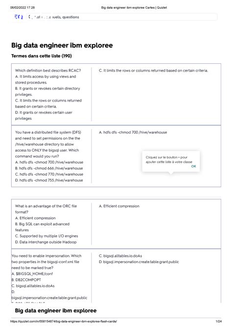 Big Data Engineer Ibm Ibm Quiz Essai Gratuit Imag Big Data Engineer Ibm Exploree Termes Dans