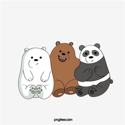 การ์ตูน หมีขาวตัวใหญ่ หมีสีน้ำตาล Png มือวาดการ์ตูน ภาพเวกเตอร์ ไฟล์ Psd Pngtree หมีสี