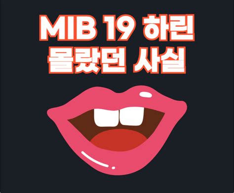 Mib 하린 리뷰모아