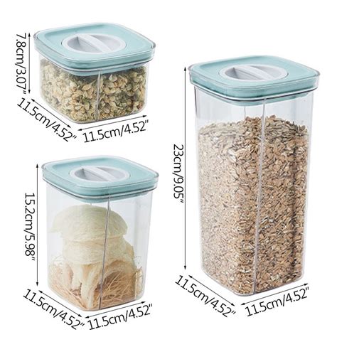 Badu Bg Домакински прозрачен запечатан буркан Въртяща се кутия за съхранение Контейнер за