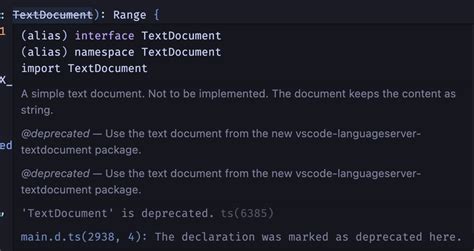 Textdocument Deprecation · Issue 1421 · Prismalanguage Tools · Github